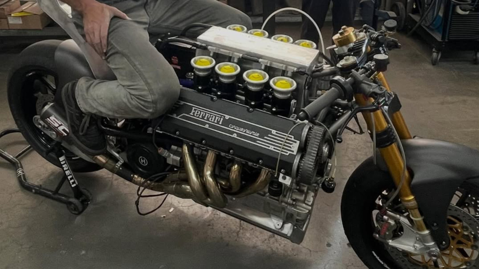 The Ferrari V8 Motorcycle That Shouldn't Exist But Absolutely Does